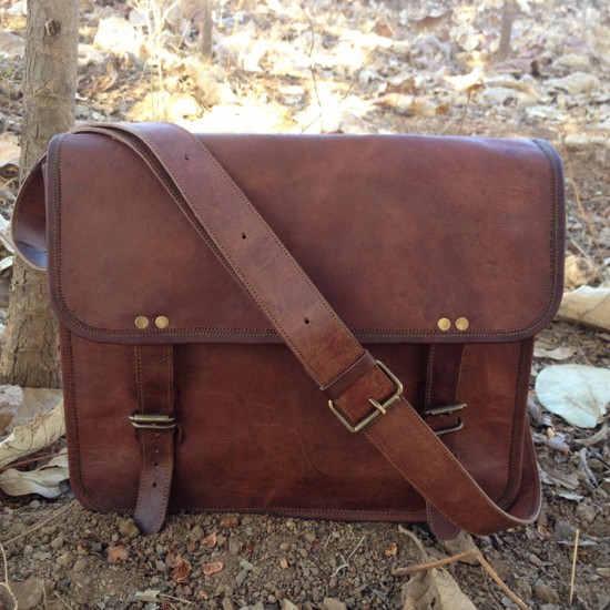 Retro Leather Messenger Bag